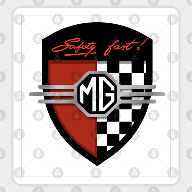 MG Safety Fast Shield - Mg - Sticker | TeePublic